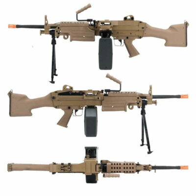 Metralhadora CYBERGUN HMG FN HERSTAL M249 MKII Full Metal Tan ...